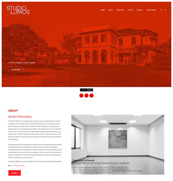 Melhores exemplos de sites de portfólio criativo - Pixpa